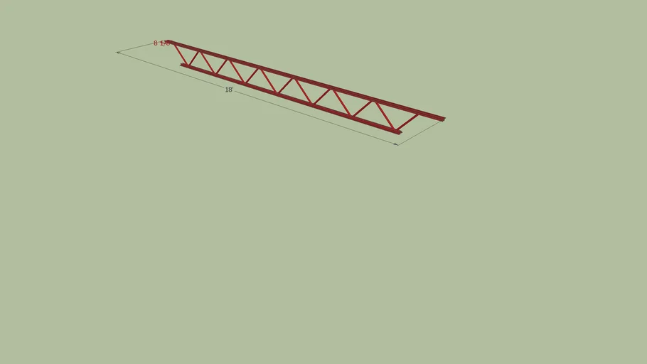 18 foot long round bar and angle iron truss | 3D Warehouse