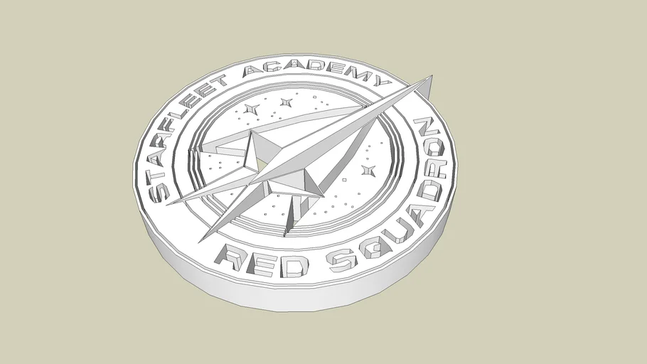 STAR TREK LOGO RED SQUADRON STNG ERA | 3D Warehouse