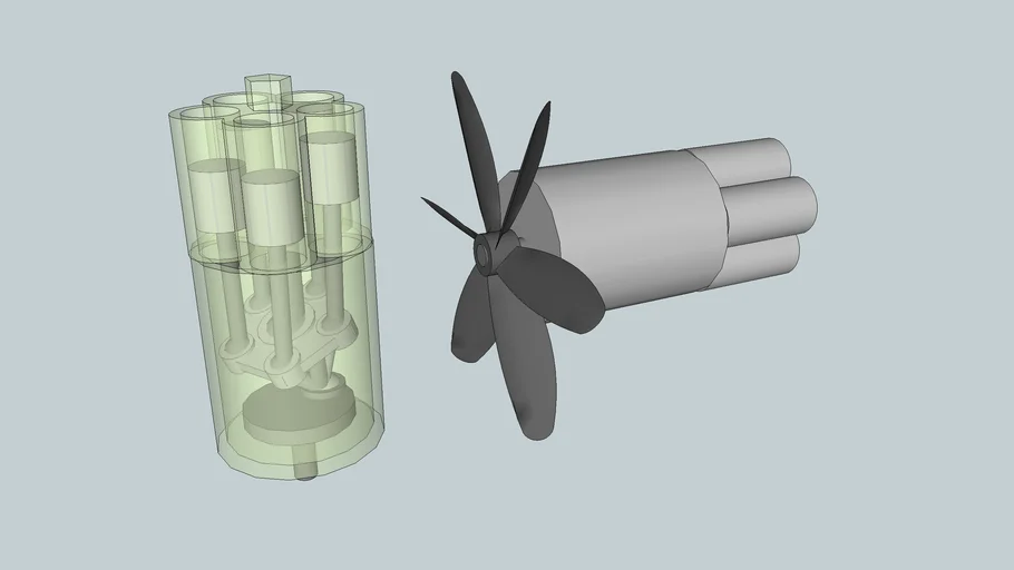 5 piston oscillation engine concept | 3D Warehouse
