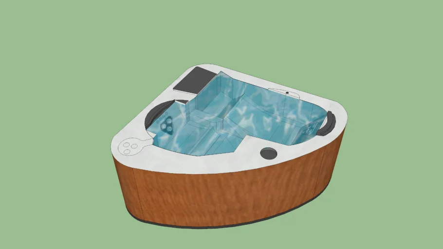 Love Triangle 3 Person Corner Spa Portable Hot Tub | 3D Warehouse