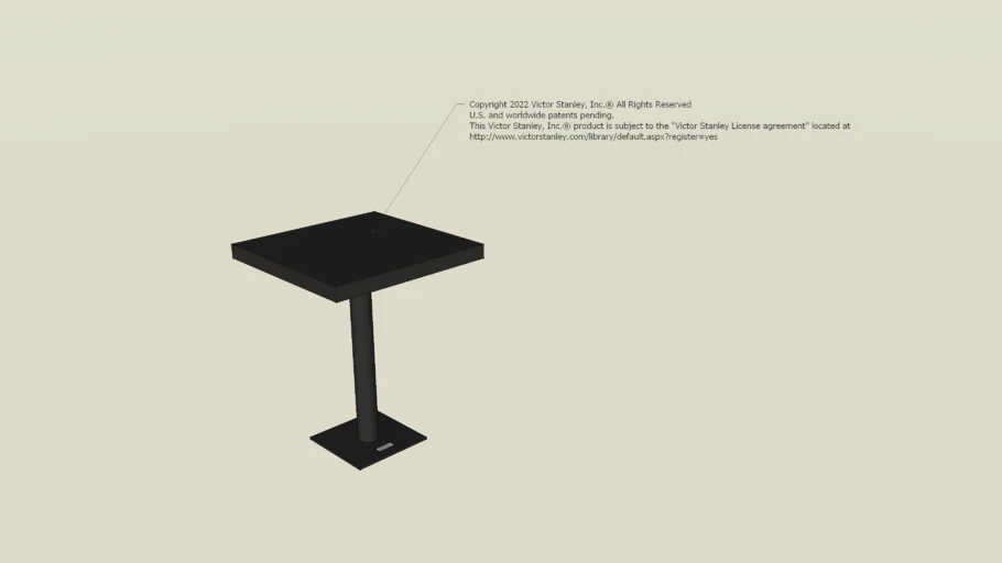 SPCT-24 Steelsites 24in Square Café Table | 3D Warehouse