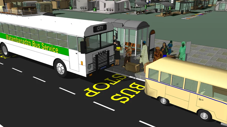 bus stop and station props | 3D Warehouse