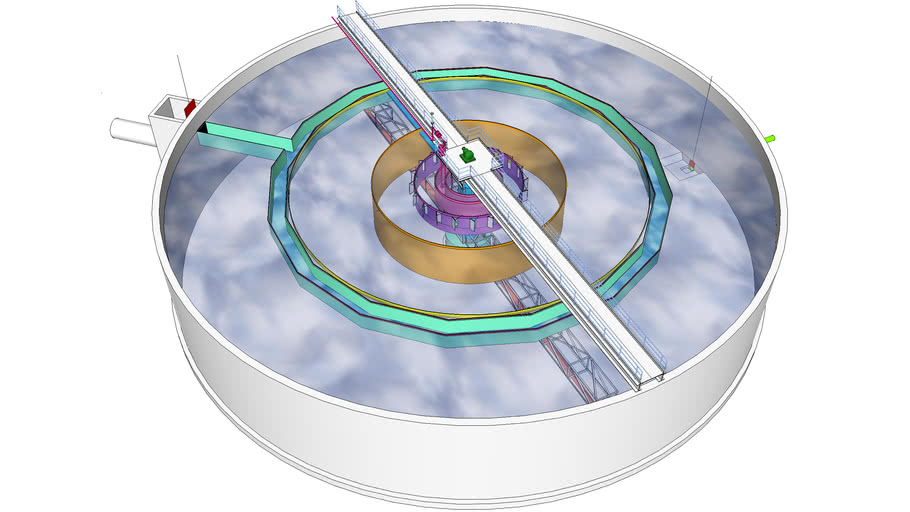 Clarifier, Circular, Inboard Launder | 3D Warehouse