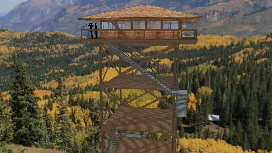 Forest Fire Lookout Tower | 3D Warehouse