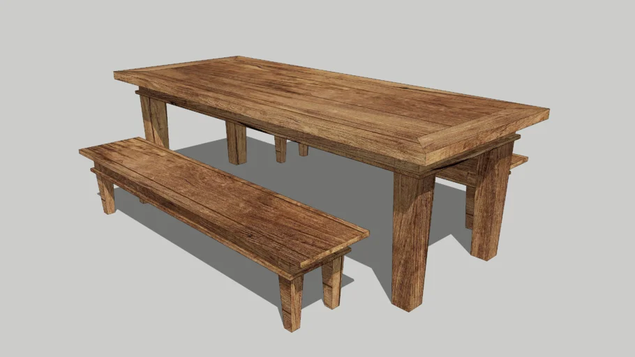 Mesa e Banco | 3D Warehouse