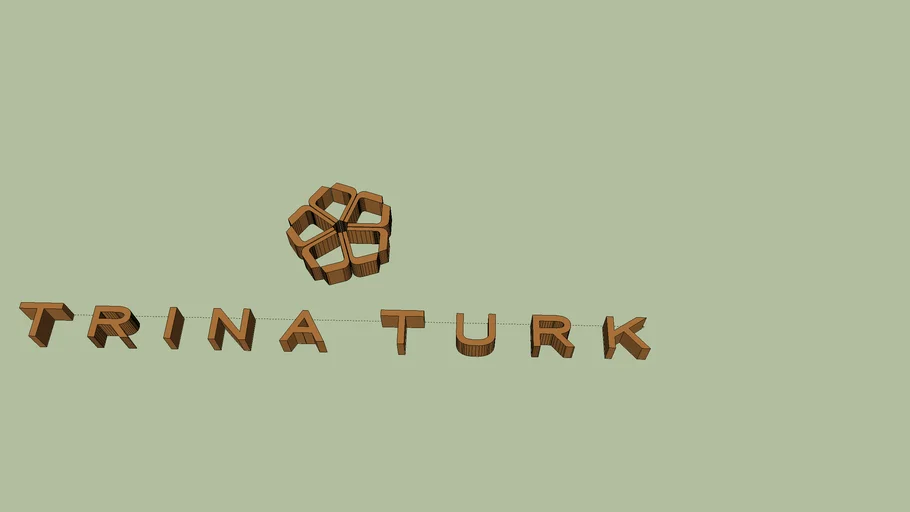 Trina Turk Floret Logo Sign Stacked | 3D Warehouse