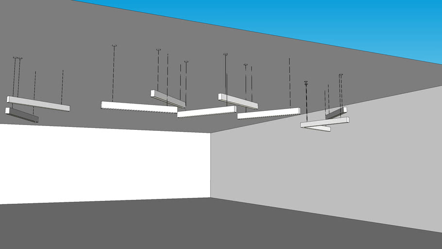 linear light fixture grouping | 3D Warehouse