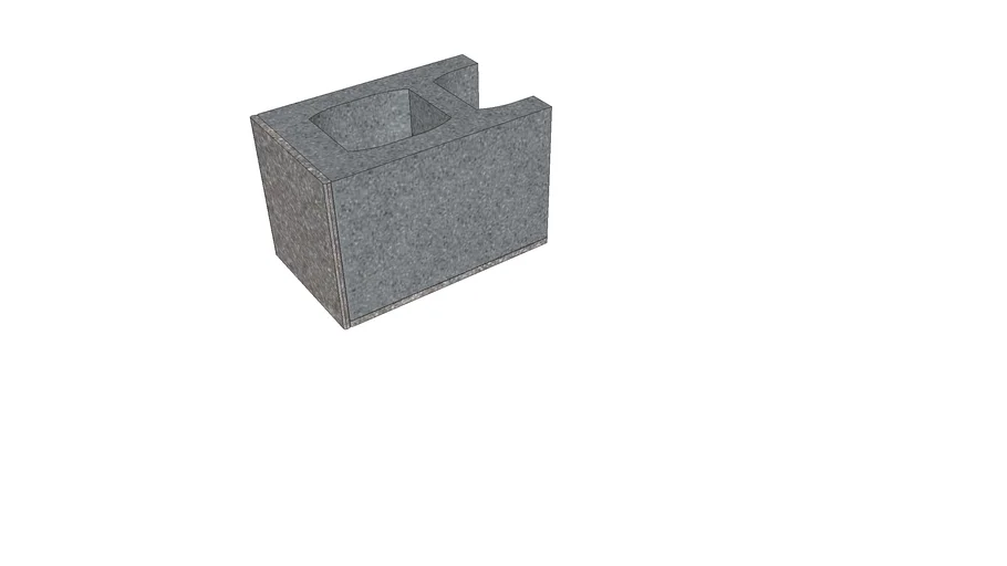 8x12x8 Concrete Block with mortar | 3D Warehouse
