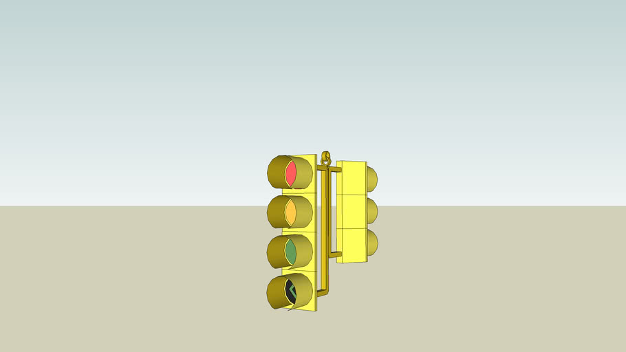 two-way traffic lights with left turn | 3D Warehouse