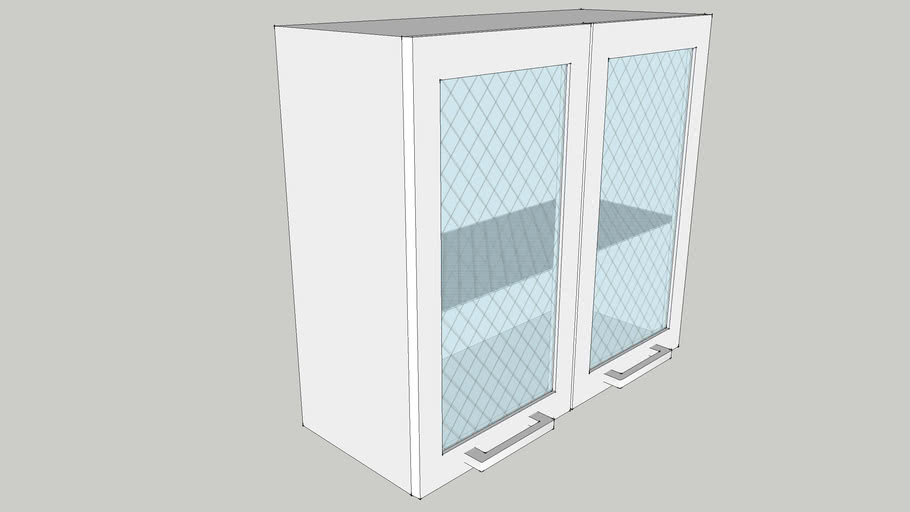800 Wall Module with Two Glass Shutters 800X320X720 CID_CP10000129 | 3D ...