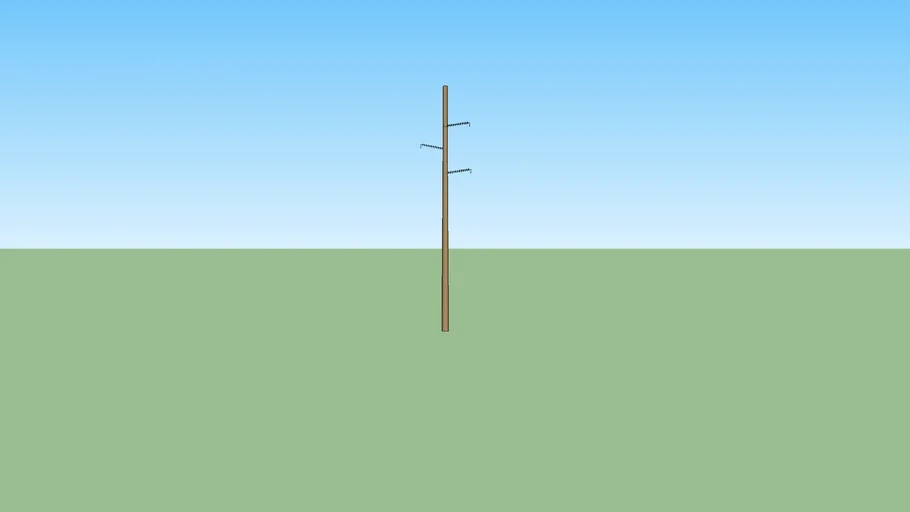 Progressive Energy Cement Power Line Pole | 3D Warehouse