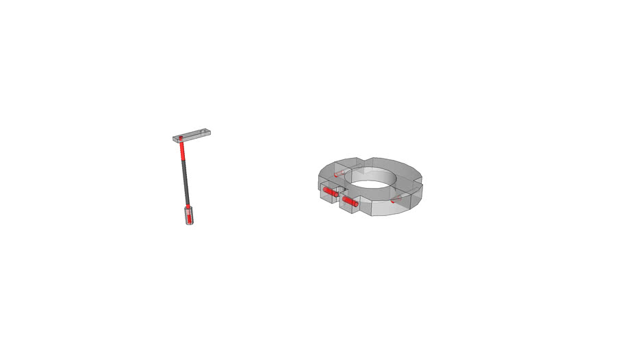clamp for LVDT - 50 mm sample | 3D Warehouse