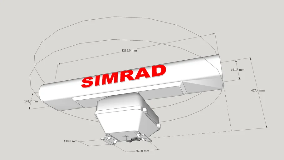 SIMRAD HD Digital Radar TXL-10S-4 | 3D Warehouse