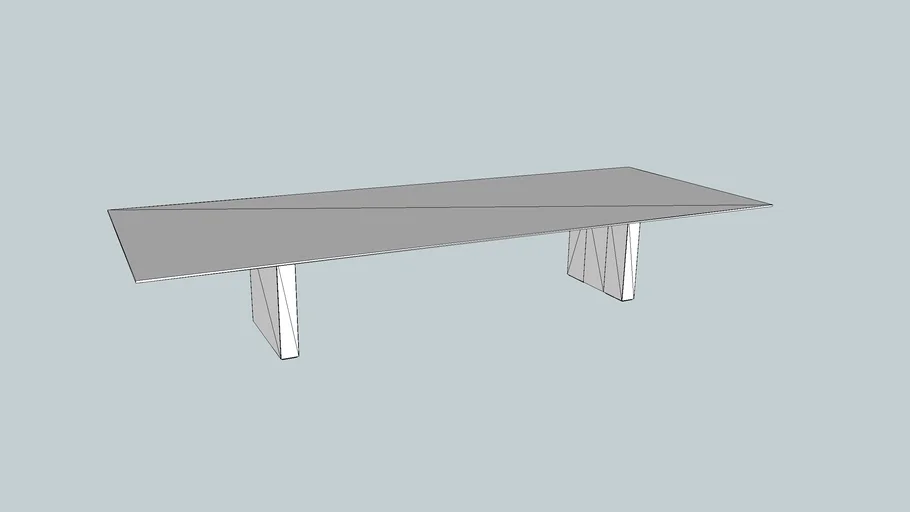 SLAB MEETING TABLE- 4200 x 1600 RECTANGULAR | 3D Warehouse