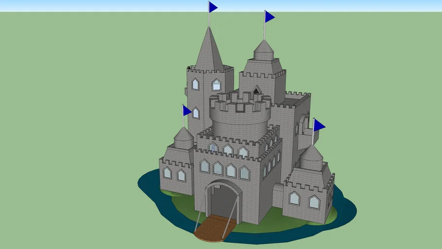 Castle with Moat | 3D Warehouse