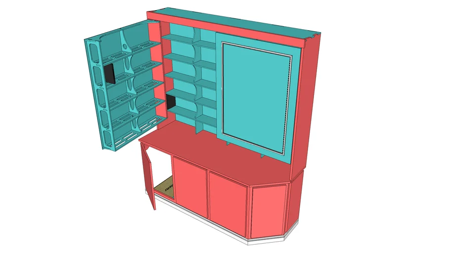 DVD Cabinet holds 1000 DVD's | 3D Warehouse