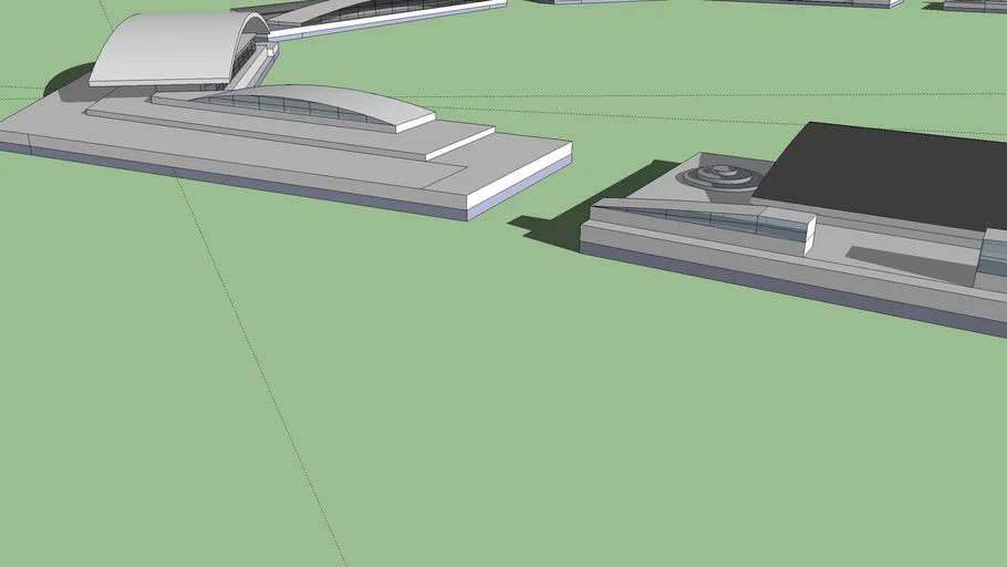 Large International Airport (Terminal Exterior, 90% percent completed ...
