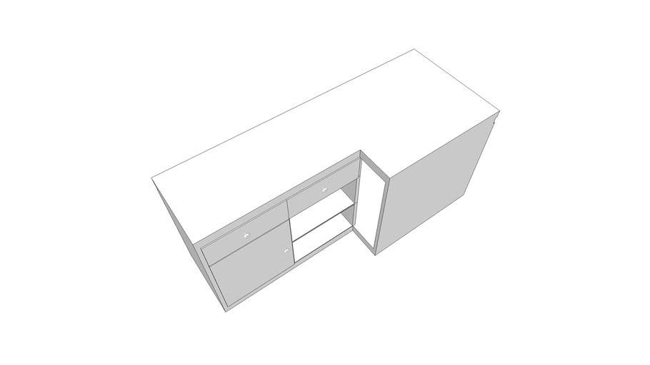 L Shape Desk | 3D Warehouse