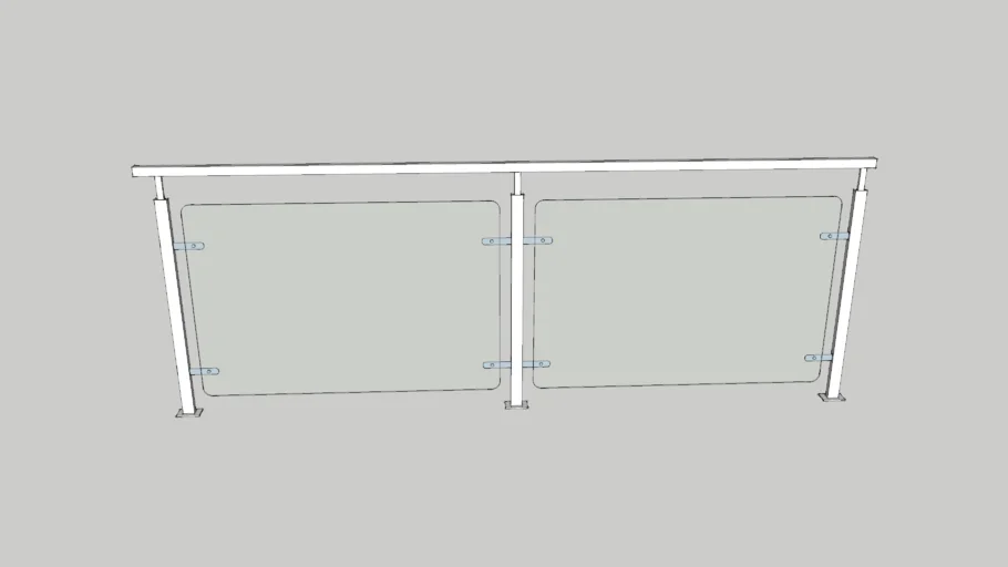 lan can kính - glass railing | 3D Warehouse