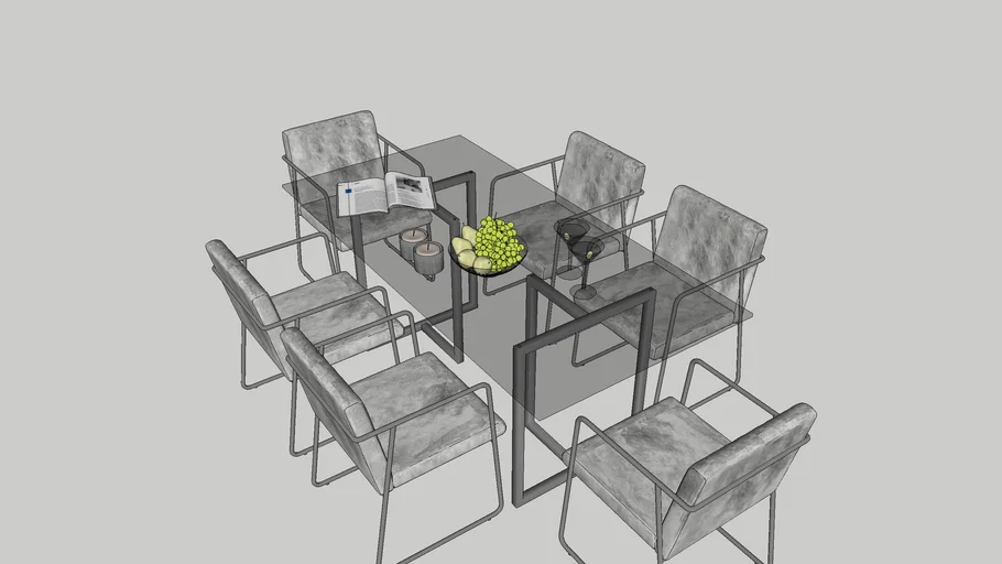 MODERN GLASS DINING | 3D Warehouse