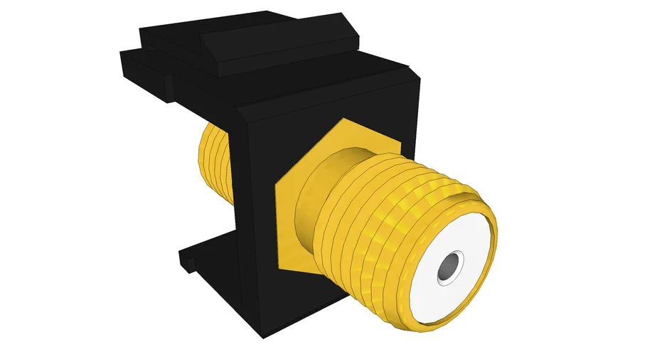 Keystone Insert, Coax, Type F | 3D Warehouse
