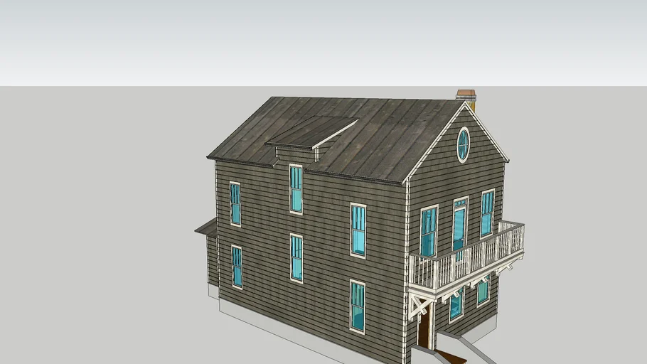 Casa clasica de tres plantas | 3D Warehouse