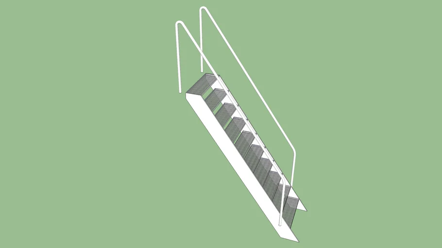 Metal ladder for access to external decks | 3D Warehouse