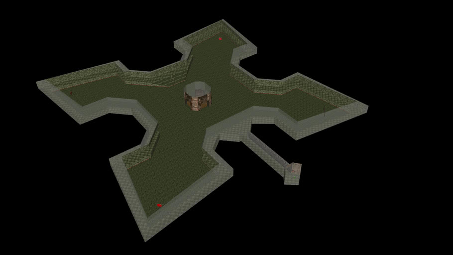 Doom level E3M8 - semi transparent outer walls | 3D Warehouse