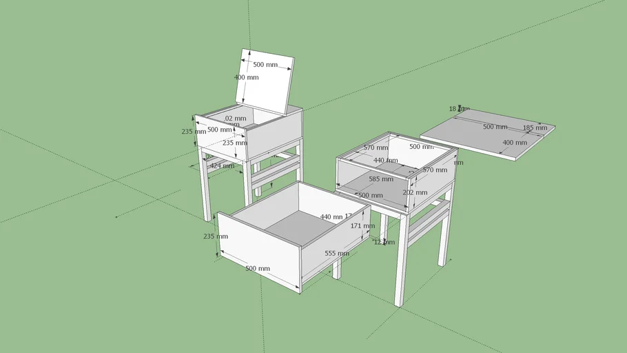 hj`s makeup table.N | 3D Warehouse