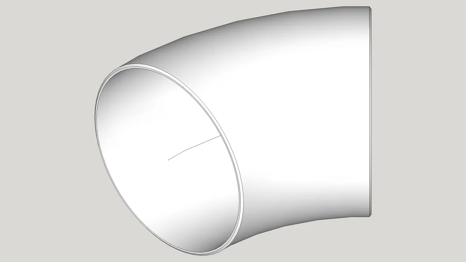 ASME B16.9 PIPING LR 45 ELL, 6' SCH 10S BUTTWELD | 3D Warehouse