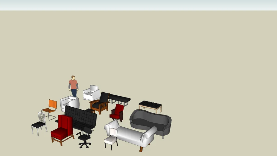 many seating styles | 3D Warehouse