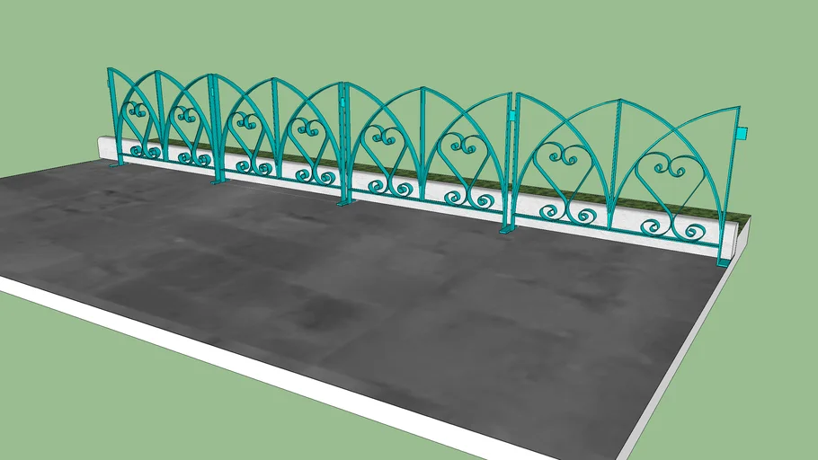 Painted metal railings | 3D Warehouse