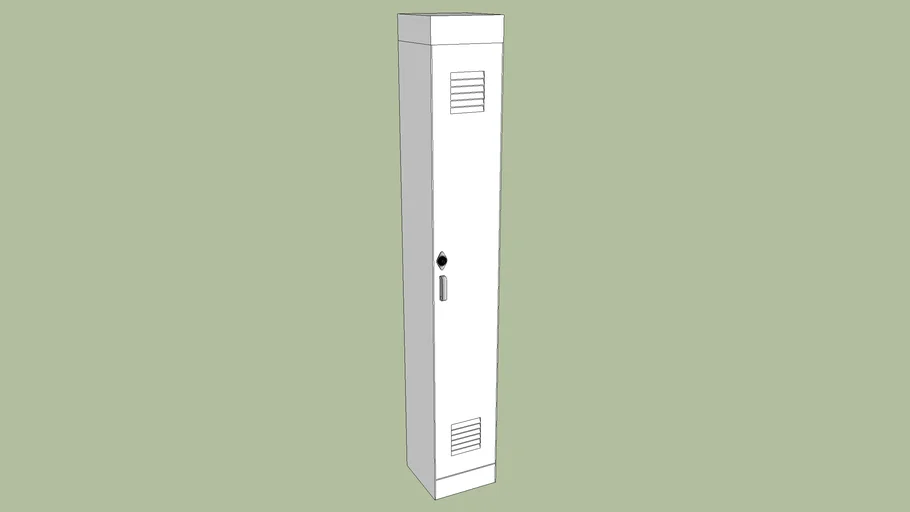 Single tier steel frame locker | 3D Warehouse
