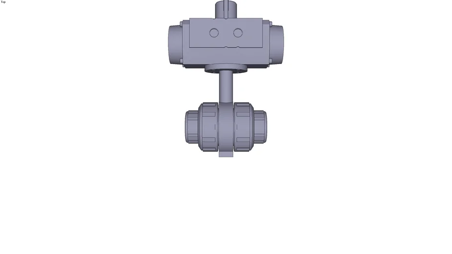 Ball valve - 2 ways - Pneumatic actuation SR - D=16 | 3D Warehouse