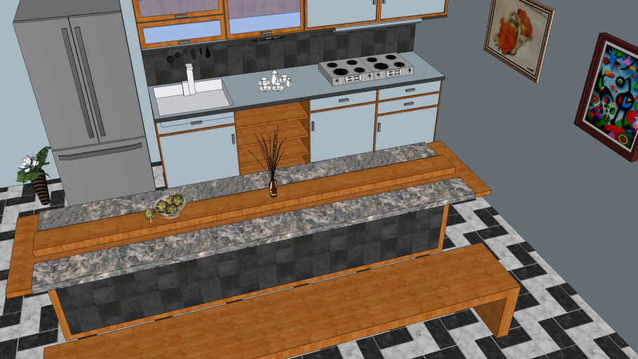 Interior Dapur Bersih | 3D Warehouse