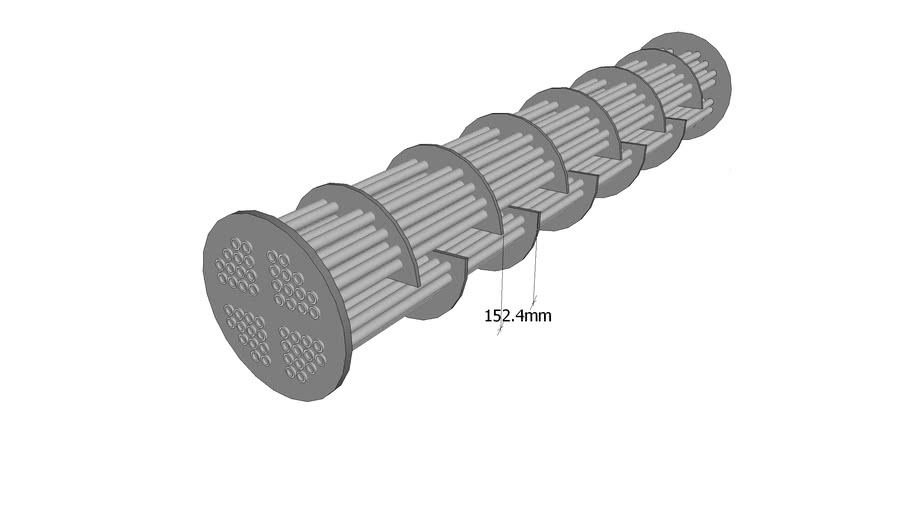 HX shell and tube | 3D Warehouse