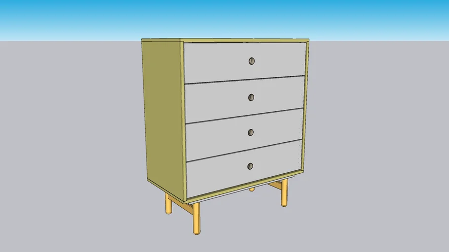 Bisley Bridge drawer unit - BRM0808DRW | 3D Warehouse