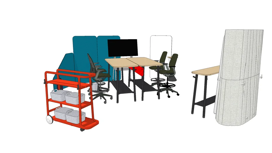 Steelcase Flex Standing | 3D Warehouse