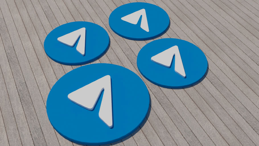 Telegram 3d logo | 3D Warehouse