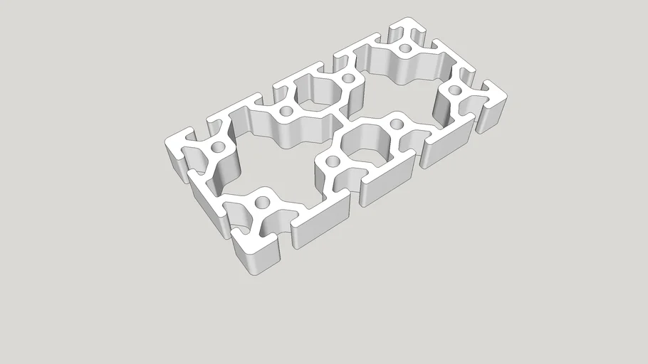 80mm X 160mm T-Slotted Profile - Twelve Open T-Slots.skp | 3D Warehouse