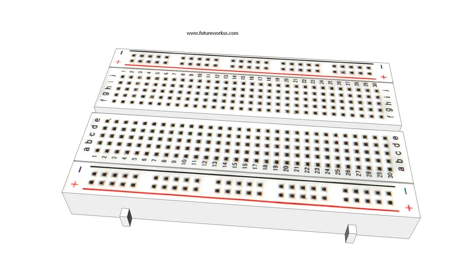 Placa de pruebas – Breadboard | 3D Warehouse