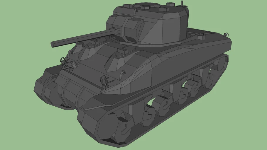 M4A1 Sherman (low poly model) | 3D Warehouse