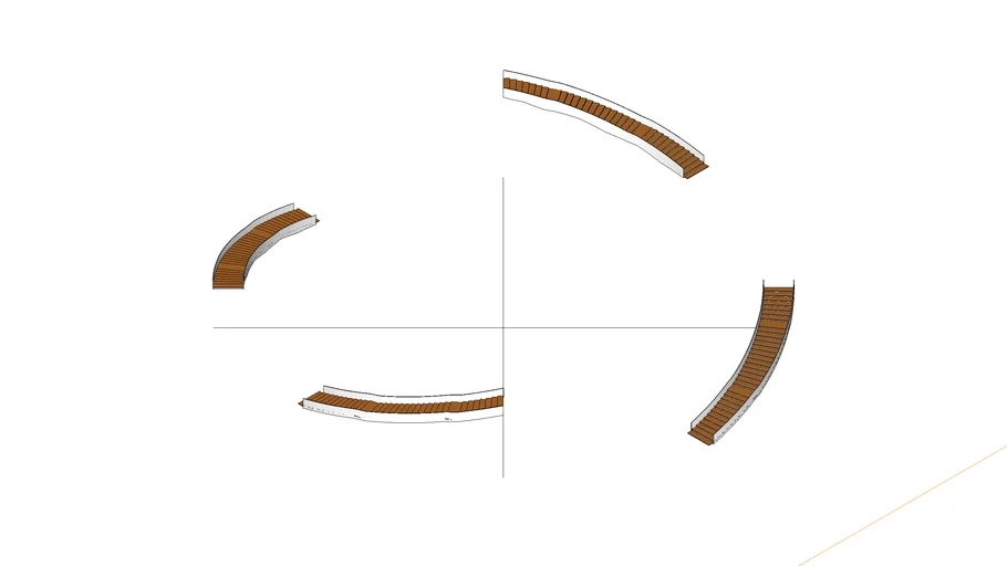 4 Gradas curvas | 3D Warehouse