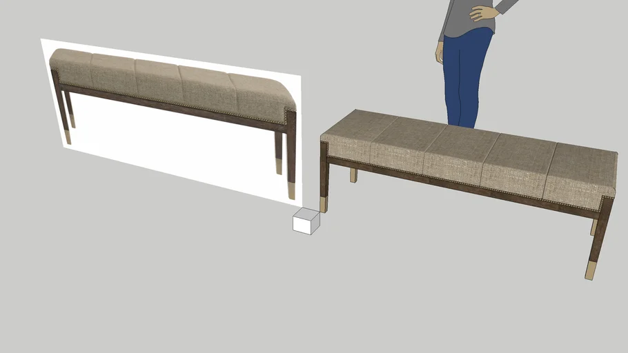 Bernhardt Clarendon Bench | 3D Warehouse
