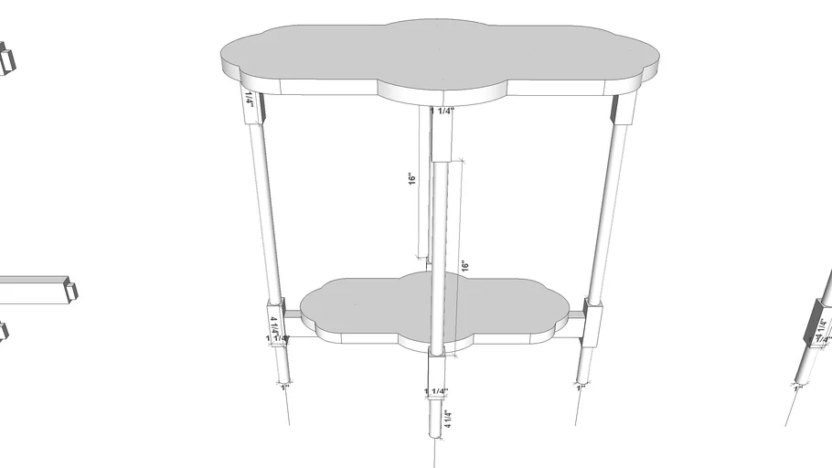 Small Four Leg Table | 3D Warehouse