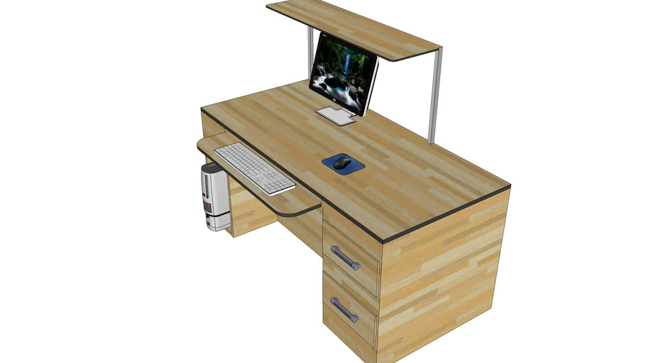 Modern Computer Table | 3D Warehouse