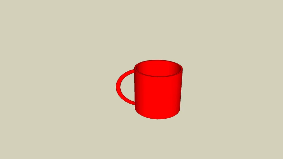Simple red coffee mug | 3D Warehouse