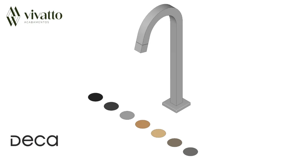 Torneira De Mesa Tube Bica Alta Lavatório - Deca Metais | 3D Warehouse