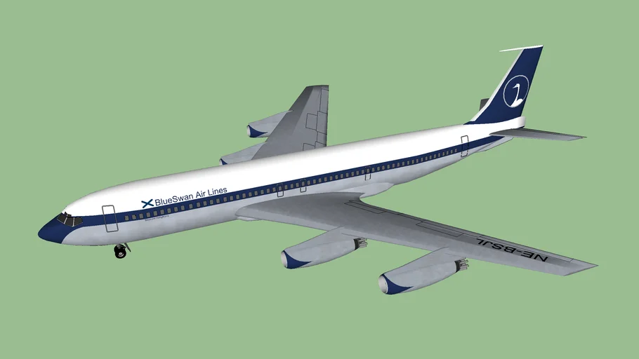BlueSwan Boeing 707-420 1960 | 3D Warehouse