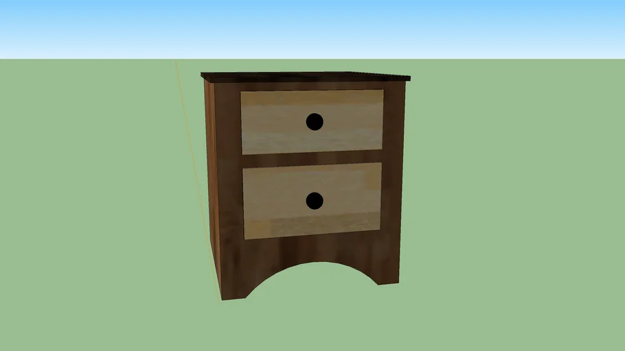 Simple Wooden Bedside Table | 3D Warehouse